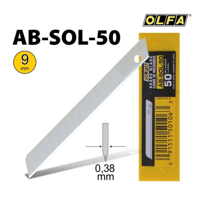 Hộp lưỡi dao Olfa AB- SOL-50 - Dao Cắt công nghiệp Đại Việt Á